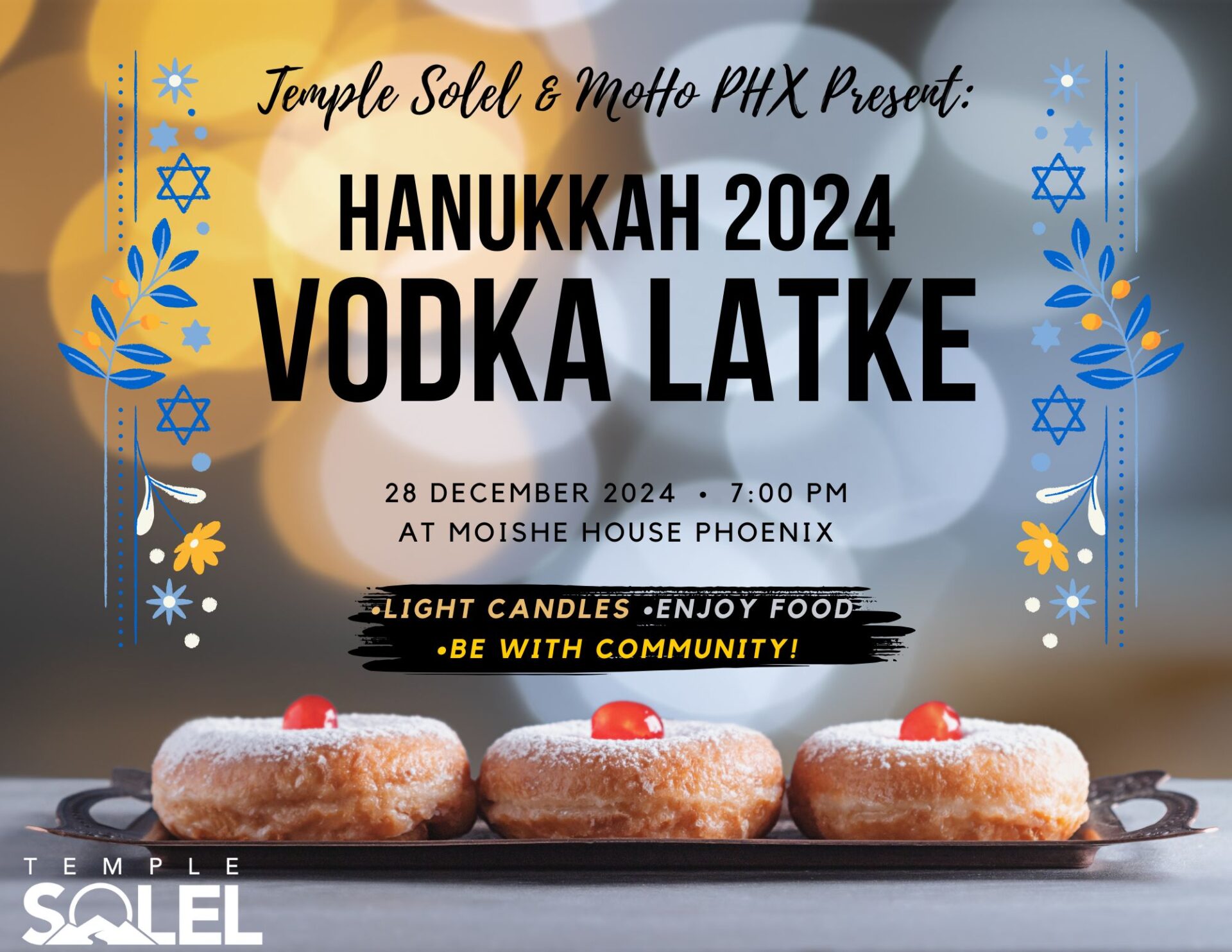 Vodka Latke with the MoHo & Temple Solel - JewishPhoenix