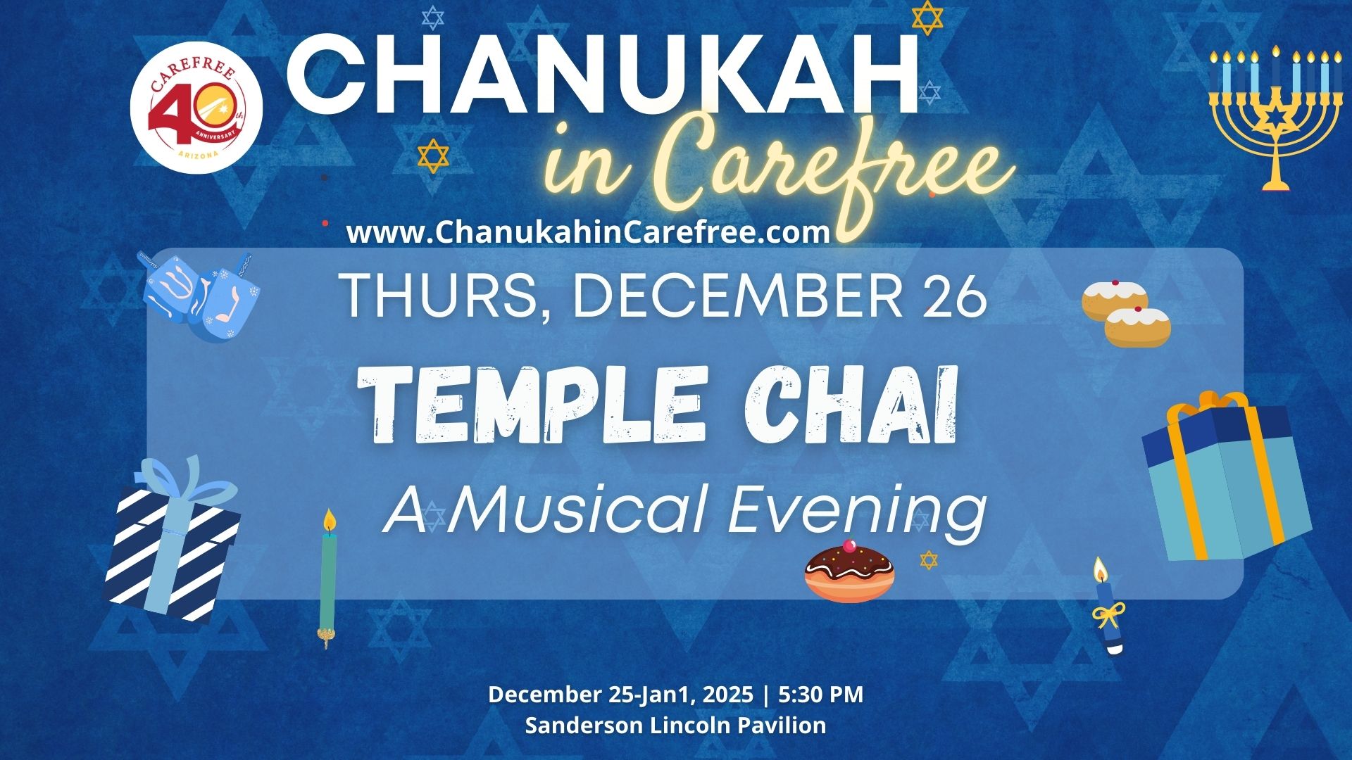 Chanukah in Carefree 2nd Night: Temple Chai Musical Evening - JewishPhoenix
