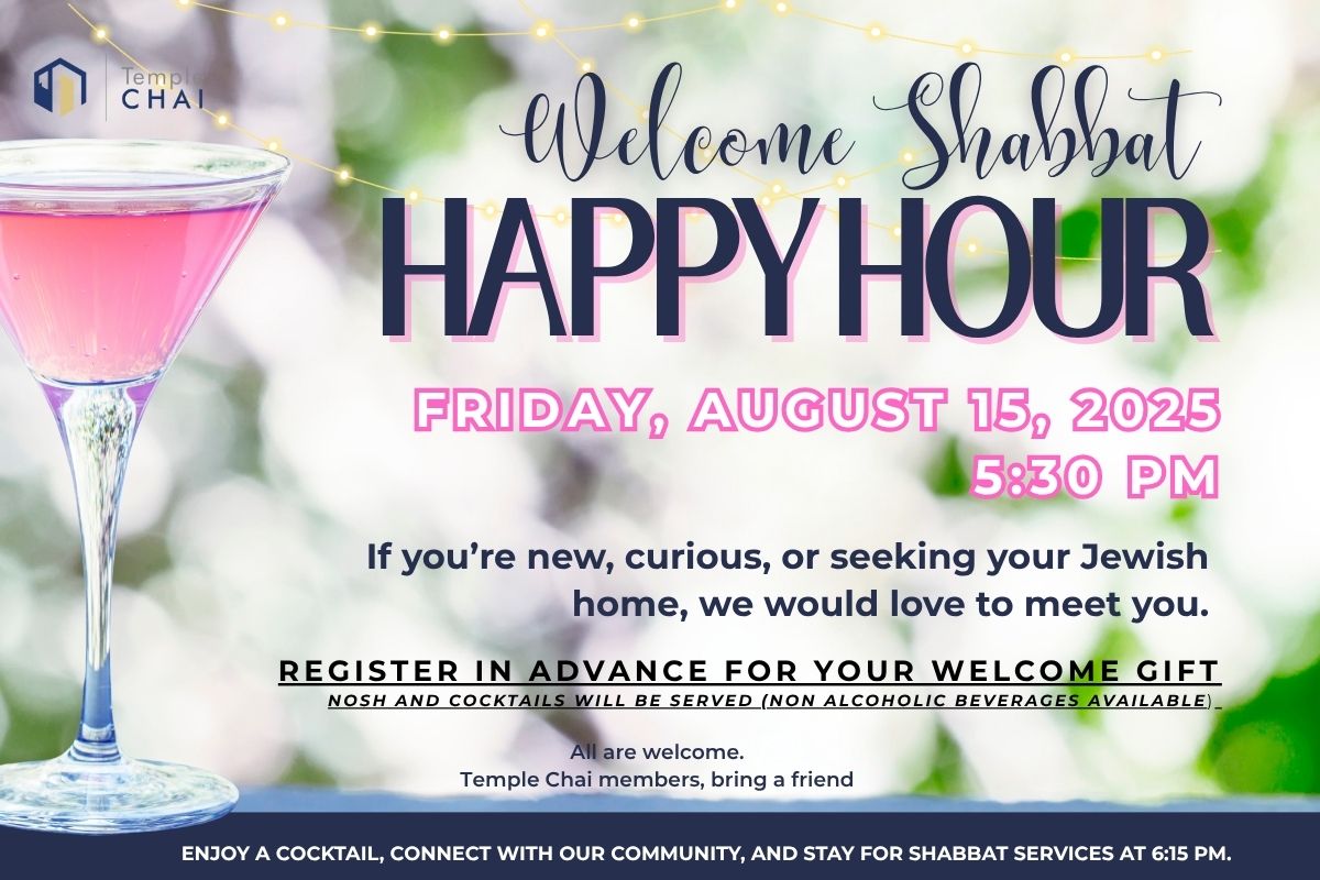 Temple Chai Welcome Shabbat Happy Hour - JewishPhoenix