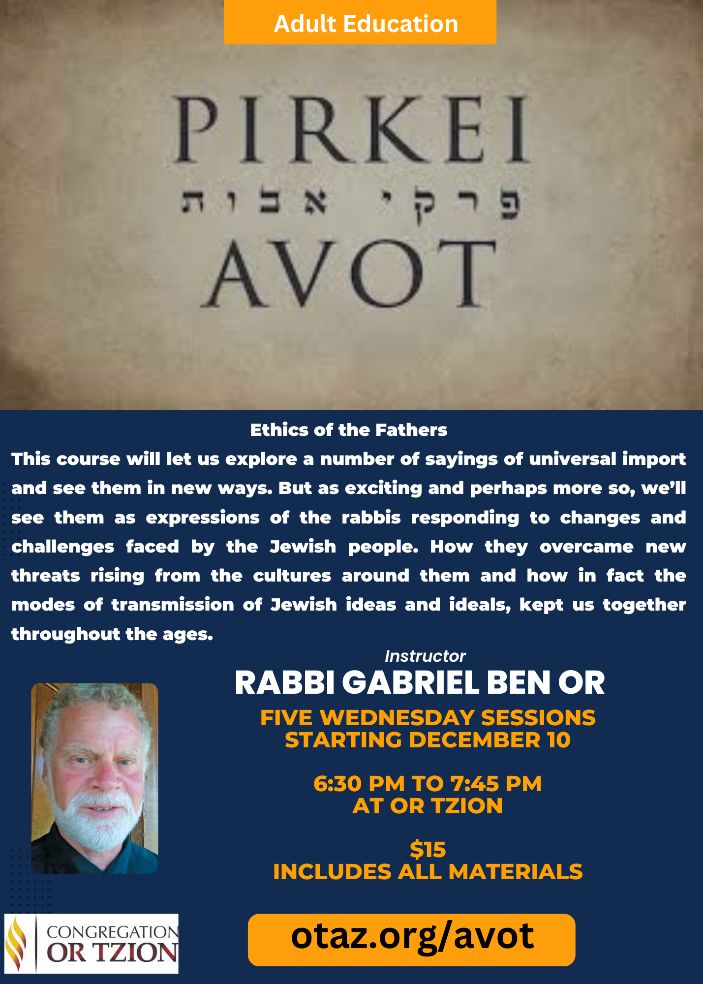 Pirkei Avot with Rabbi Gabriel Ben Or: 1/21/2026 - JewishPhoenix